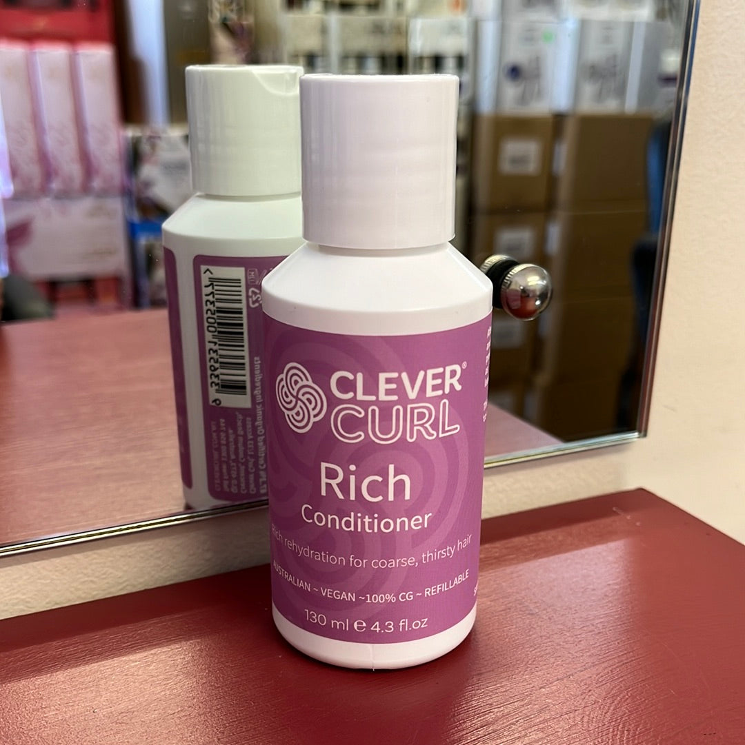 Clever Curl Rich Conditioner 130ml Travel size – Snipz Hair & Tanning