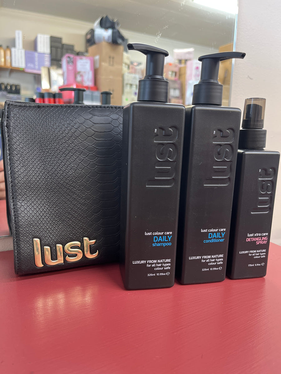 Lust Daily Shampoo Conditioner & Detangling Spray Trio Pack – Snipz ...